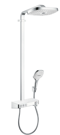 汉斯格雅 飞雨Select E300 3速恒温淋浴管带飞雨Select120手持花洒_BATH_Home & Kitchen ...